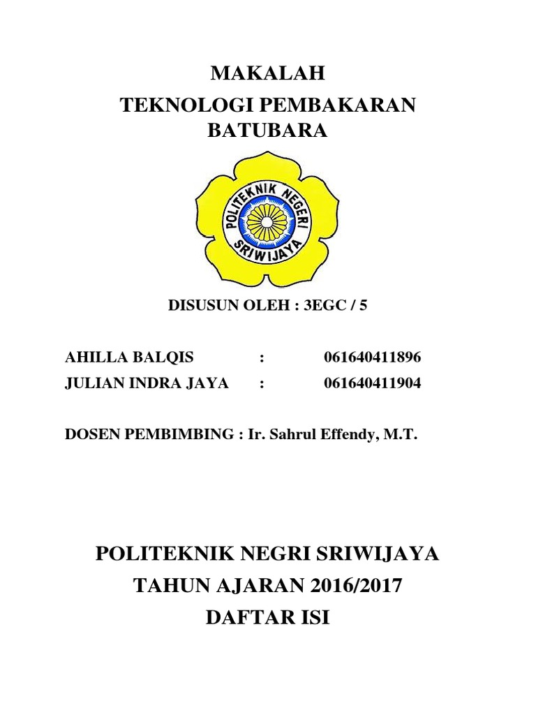 MAKALAH Teknologi Batubara | PDF