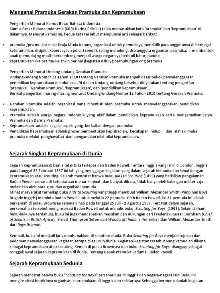 Materi Pramuka | PDF | Perjalanan
