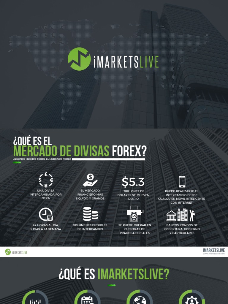 iMarketsLive Presentación en Español | PDF | Mercado de divisas | Aplicación movil