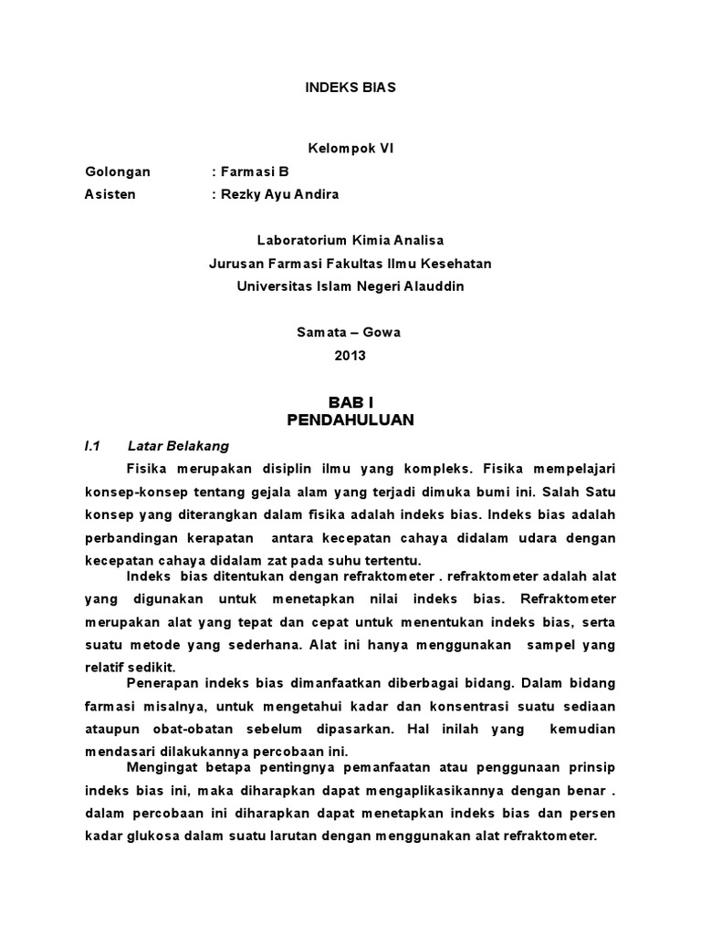 Indeks Bias | PDF