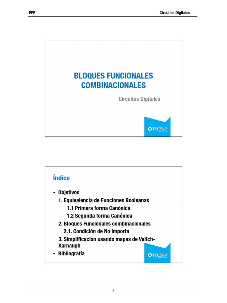 Bloques Funcionales Combinacionales | PDF | Lógica | Lógica matemática