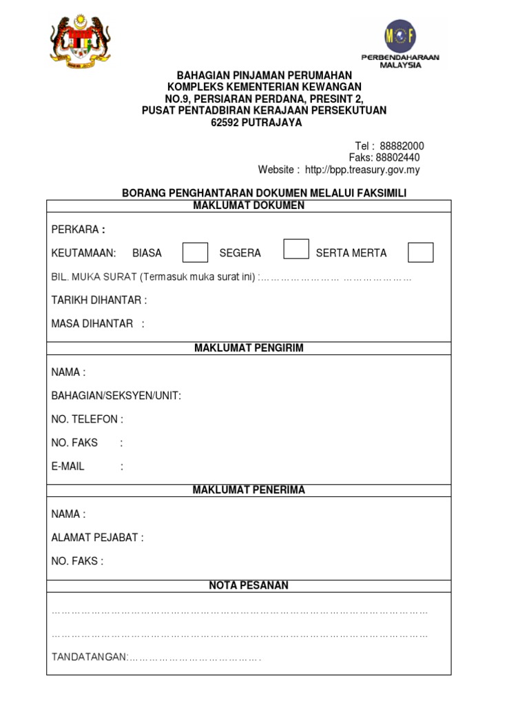 Borang Fax | PDF