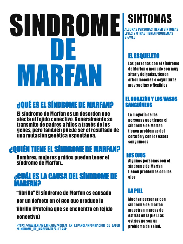 Sindrome Marfan | PDF | Síndrome | Enfermedades y trastornos humanos