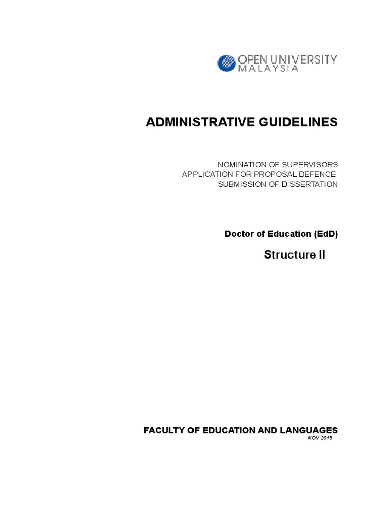 EdD Dissertation Guidelines and Procedures | PDF | Thesis | Survey ...
