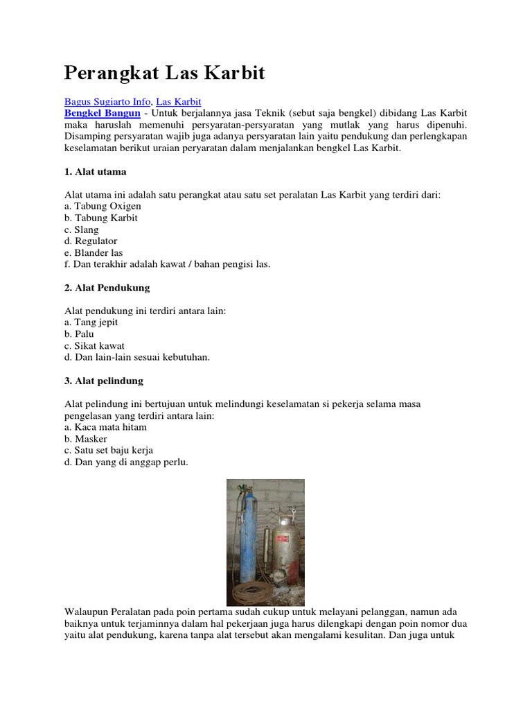 Perangkat Las Karbit | PDF