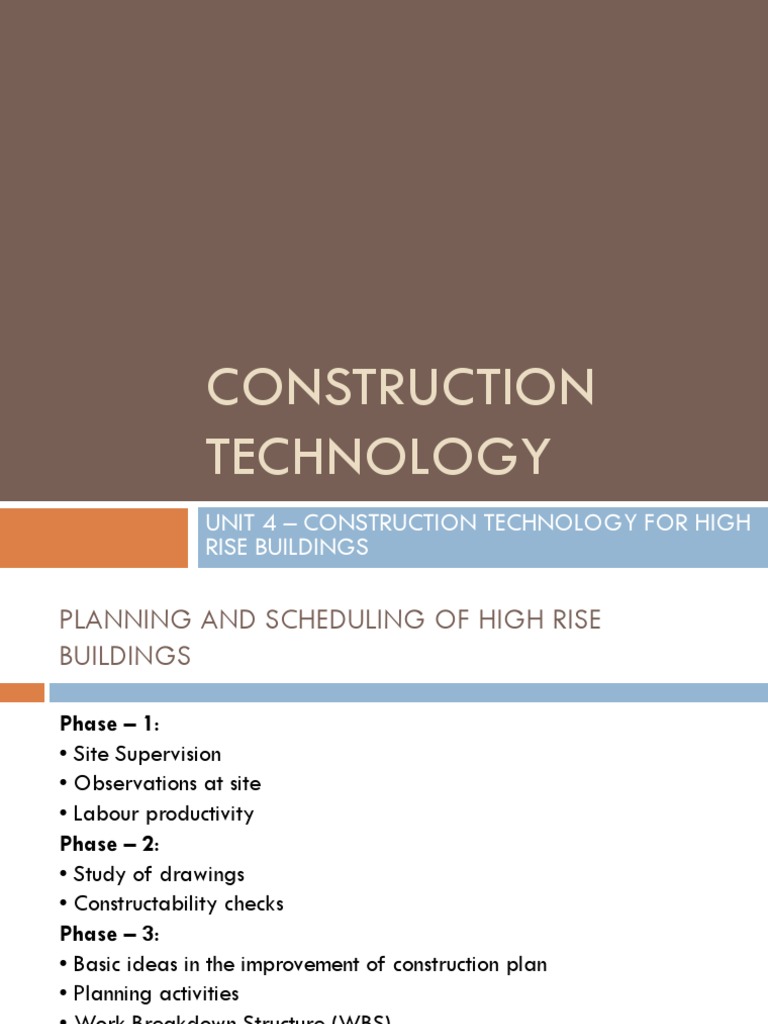 High-Rise Building Construction Planning | PDF | Economic Sectors ...