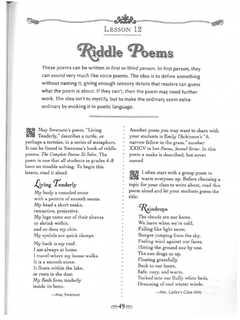 Riddle Poems | PDF