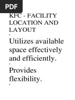 KFC Facility Layout and Location Analysis | PDF | Labour Economics ...