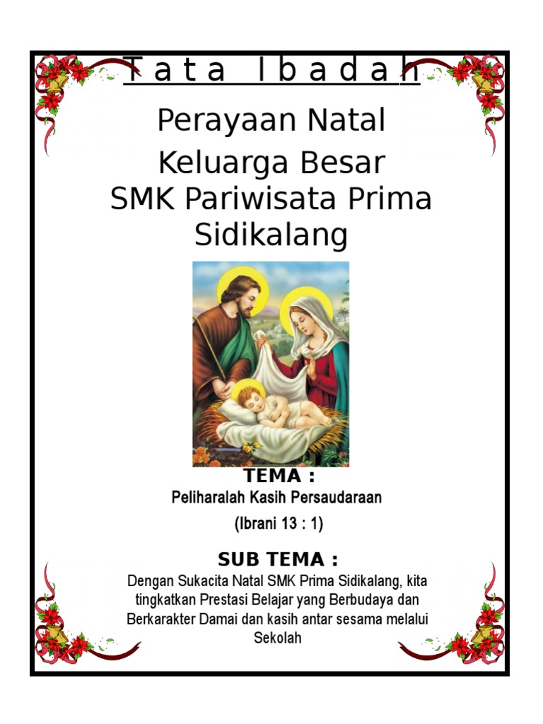 Tata Ibadah Natal SMK Prima | PDF | Kajian Bahasa Asing | Agama ...