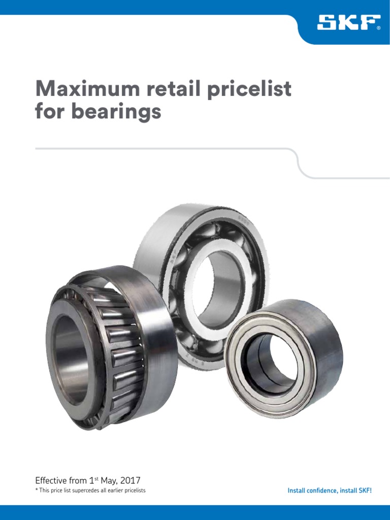 SKF Bearing Pricelist 2017 | PDF | Bearing (Mechanical) | Axle