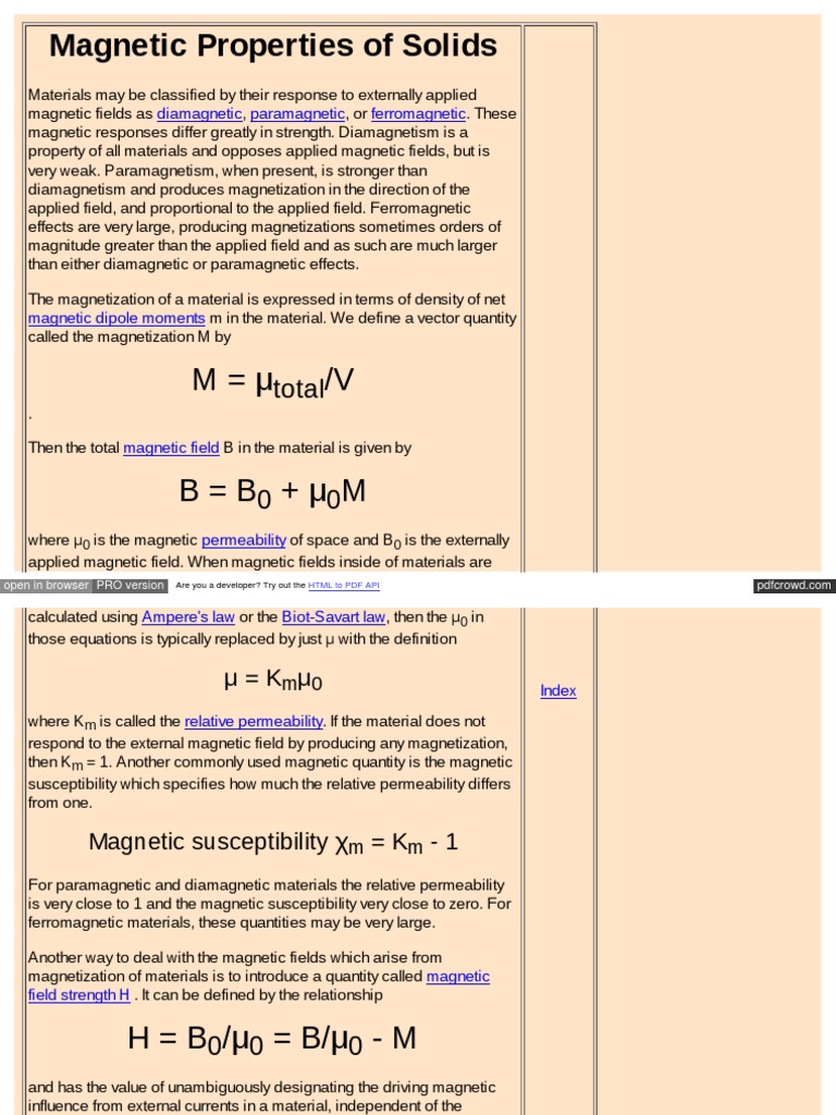 Hyperphysics Phy Astr Gsu Edu | Magnetization | Magnetic Field