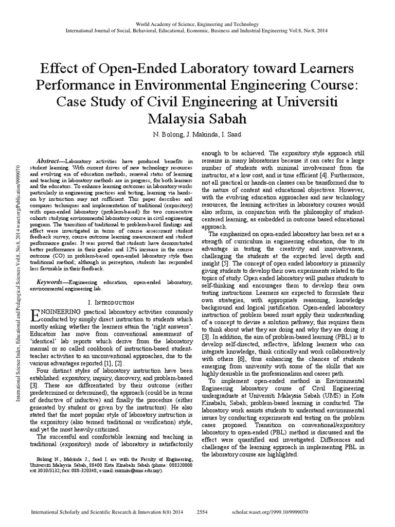 Open Ended | PDF | Educational Assessment | Learning