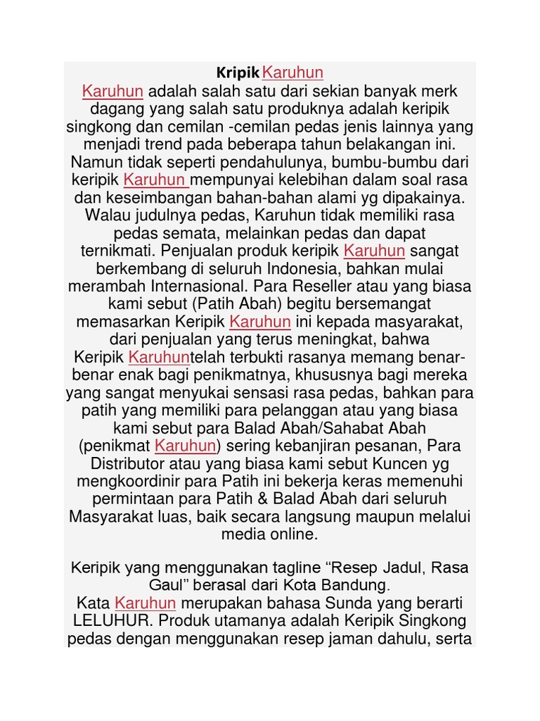 Resep Karuhun | PDF