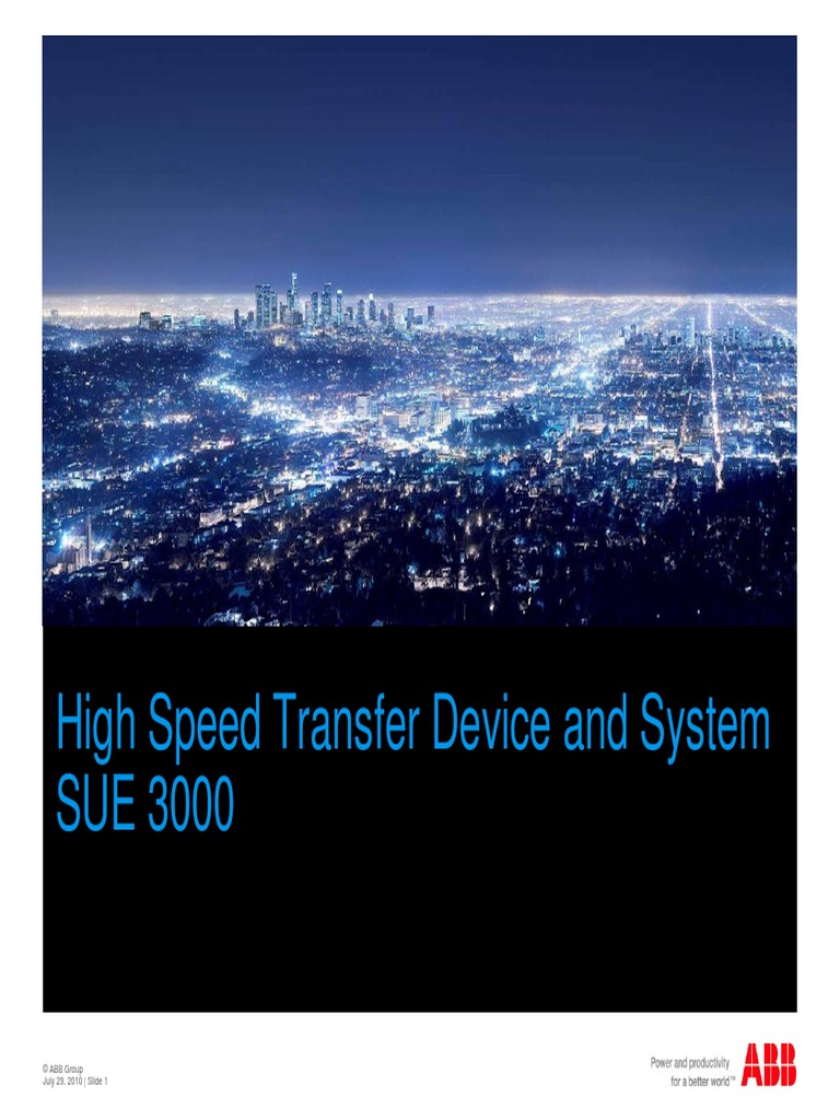 ABB High Speed Transfer System Presentation | PDF | Power Station ...
