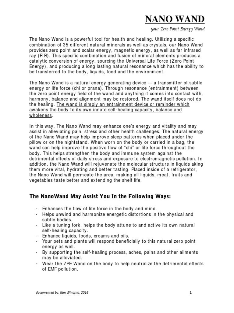 The Nano Wand | PDF | Chakra | Nanotechnology