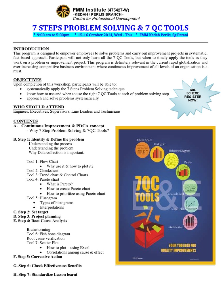 7 Steps Problem Solving N 7 QC Tools | PDF | Cheque | Business