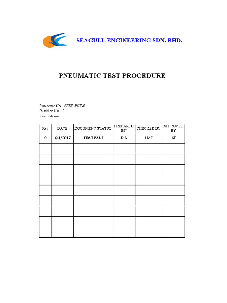 Pneumatic Testing Guide | PDF | Engineering | Science