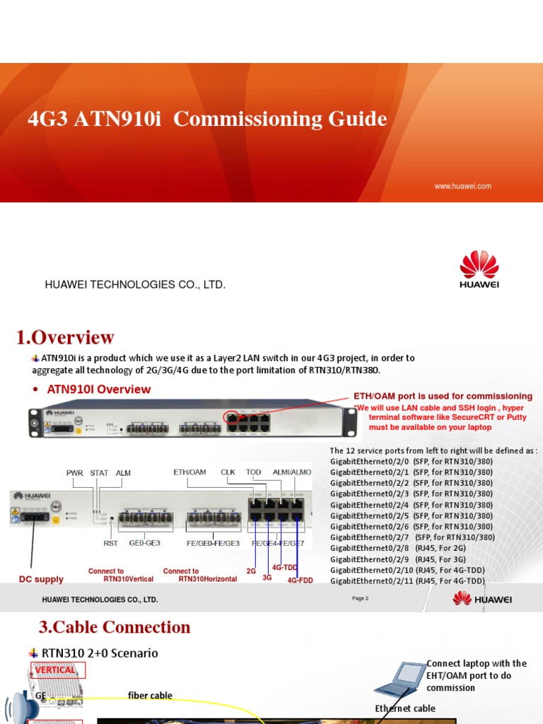 4G3 ATN910i Commissioning Guide-20141123 | PDF | Computer Standards | Communications Protocols