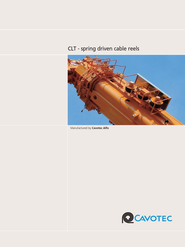 Cavotec - CLT Spring Driven Cable Reels Catalogue | PDF | Galvanization | Screw