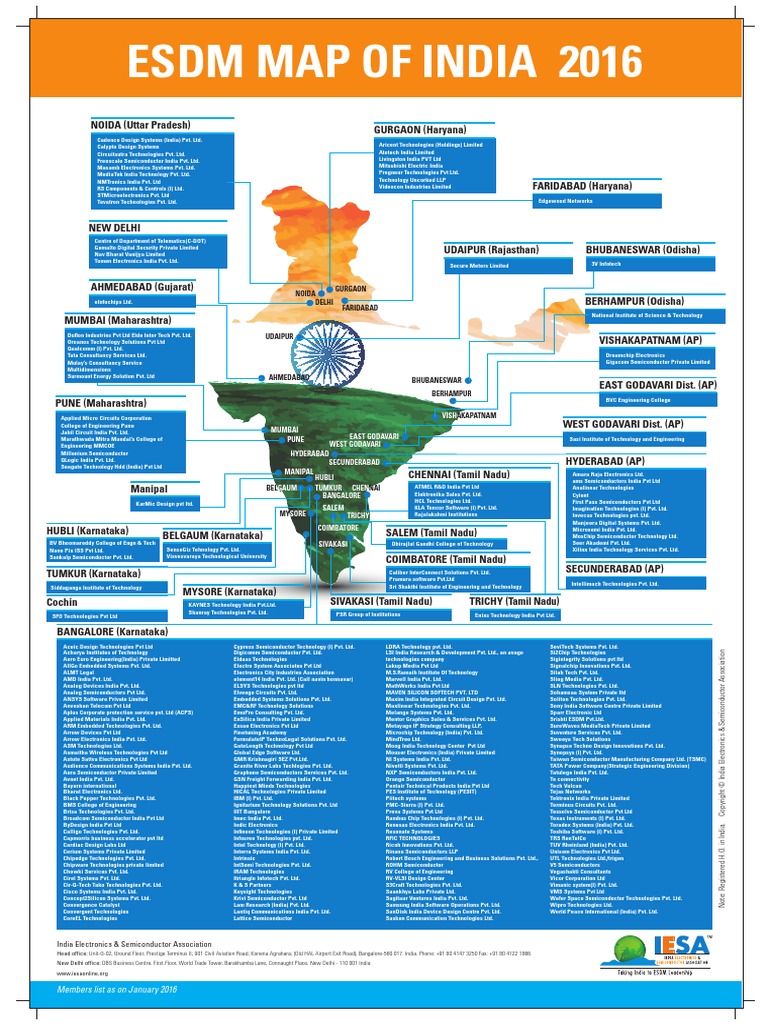 IESA Electronics Map of India