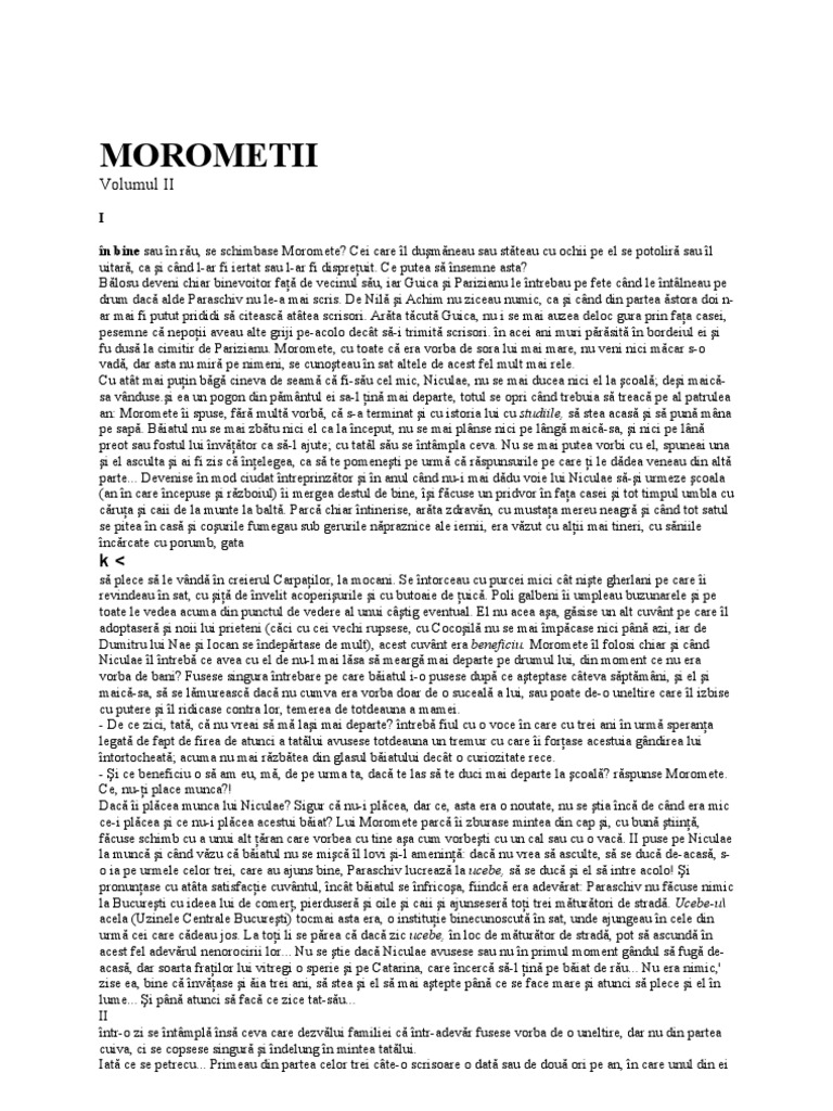 Marin Preda - Morometii Volumul II | PDF