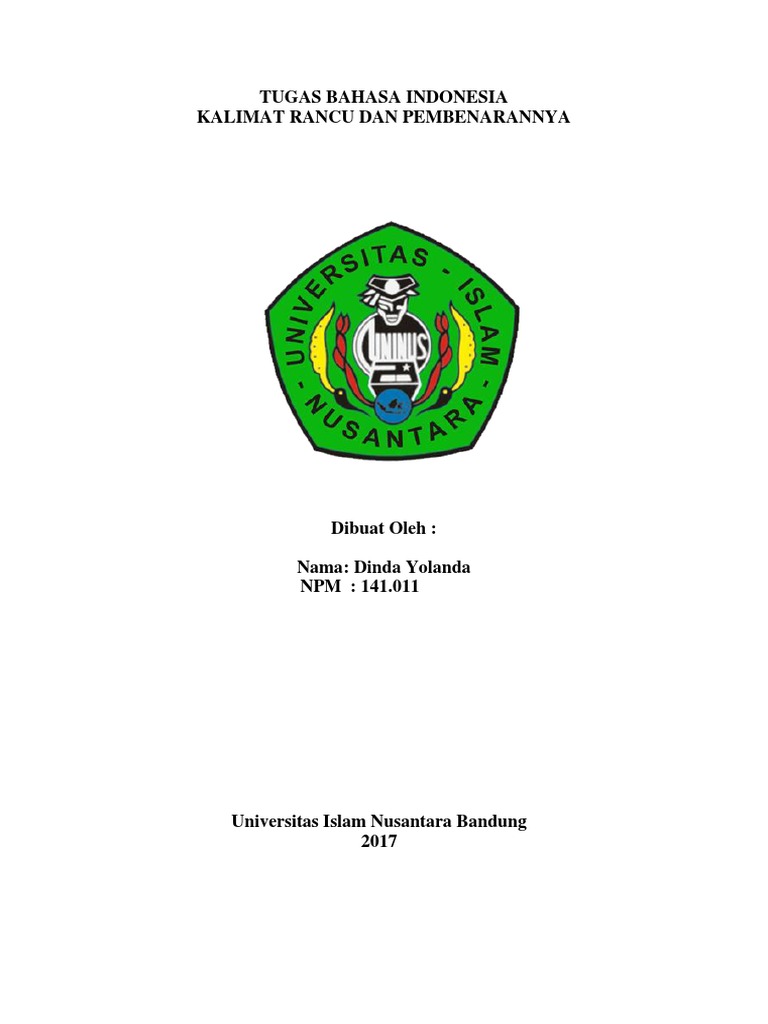 Kalimat Rancu Dan Pembenarannya | PDF