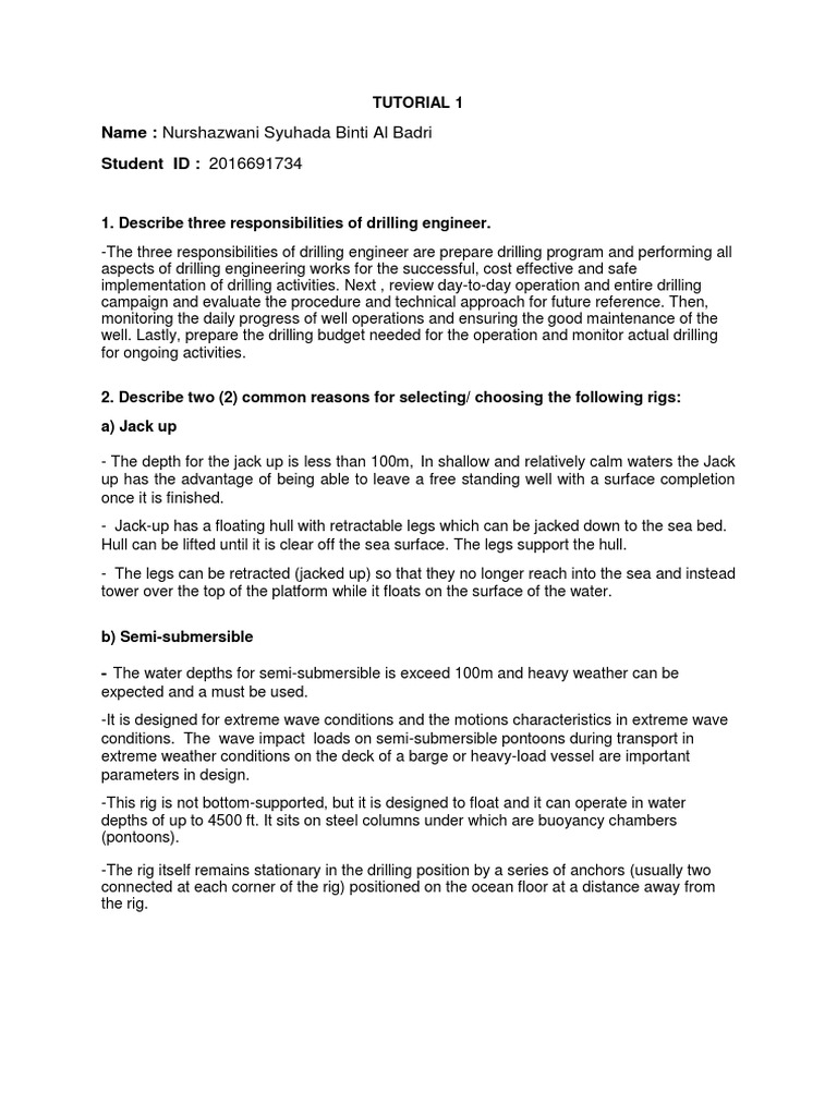 Drilling Engineering Essentials | PDF | Drilling Rig | Mechanical ...