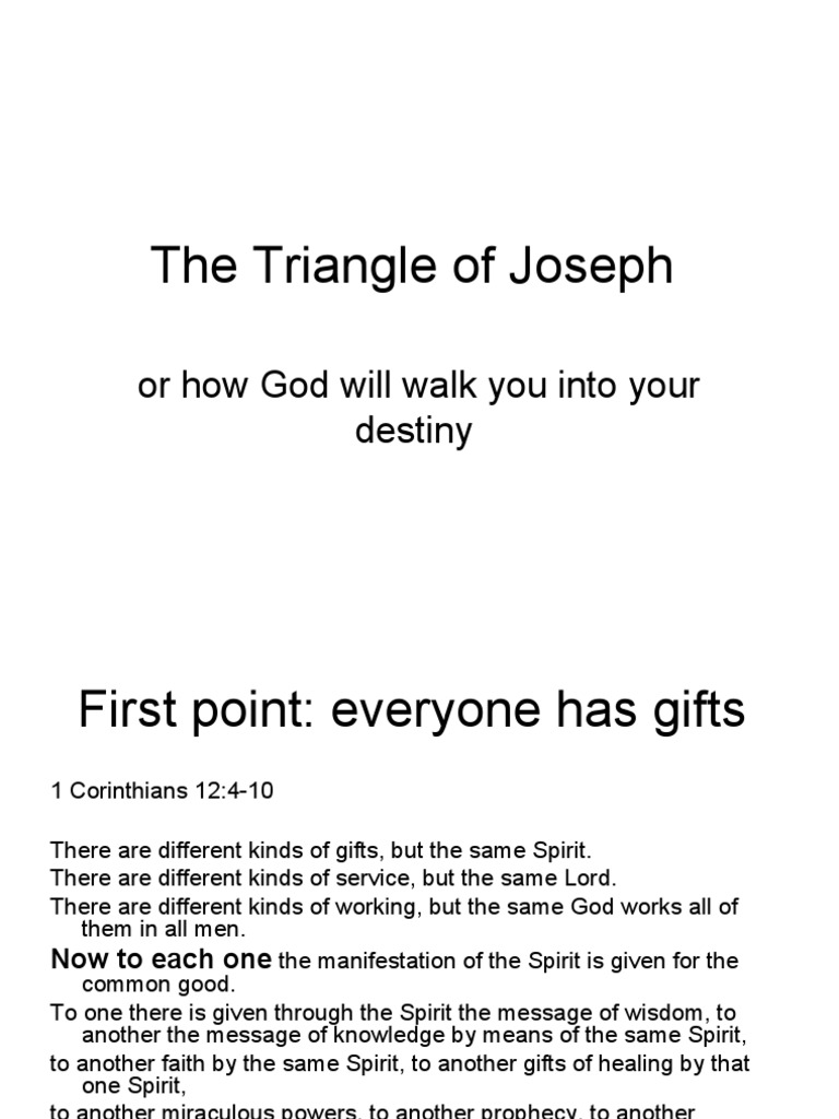 The Triangle of Joseph: or How God Will Walk You Into Your Destiny ...