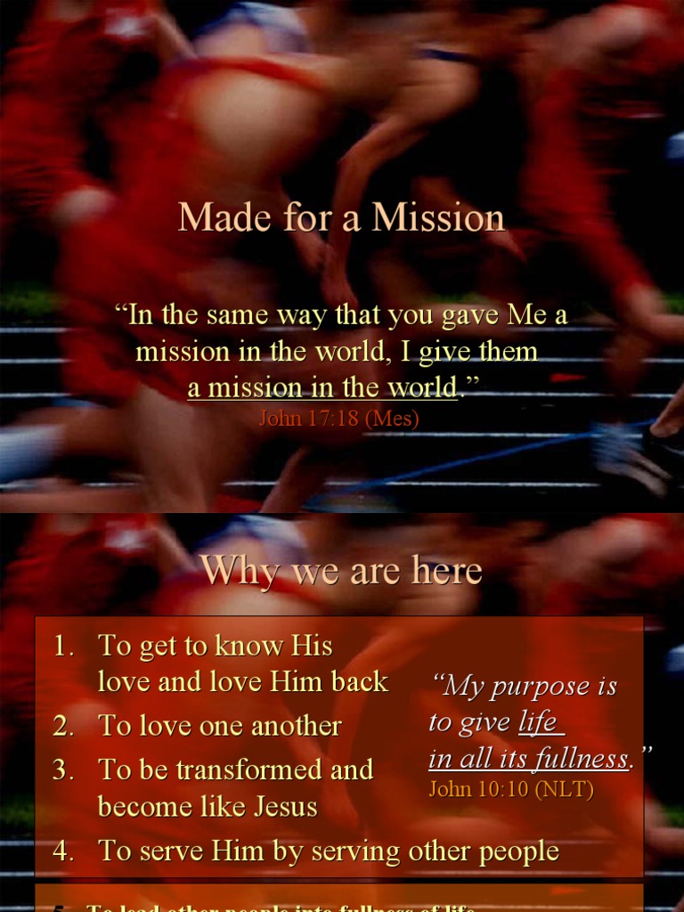 Made For A Mission | PDF | Jesus | Abrahamic Religions