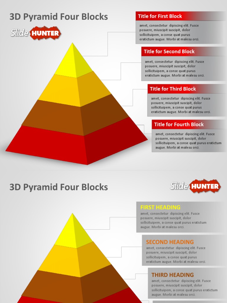 4031 3d Pyramid Four Blocks Powerpoint Template | PDF | Business
