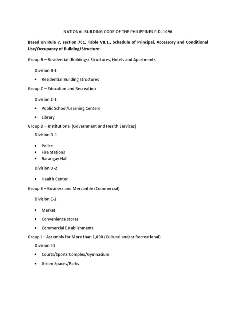 Building Code: Parking Requirements PH | PDF | Industries | Transport