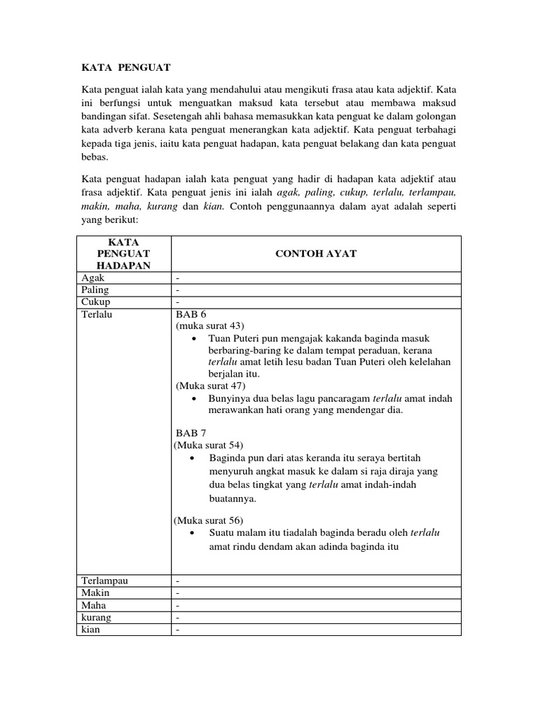 Kata Penguat | PDF