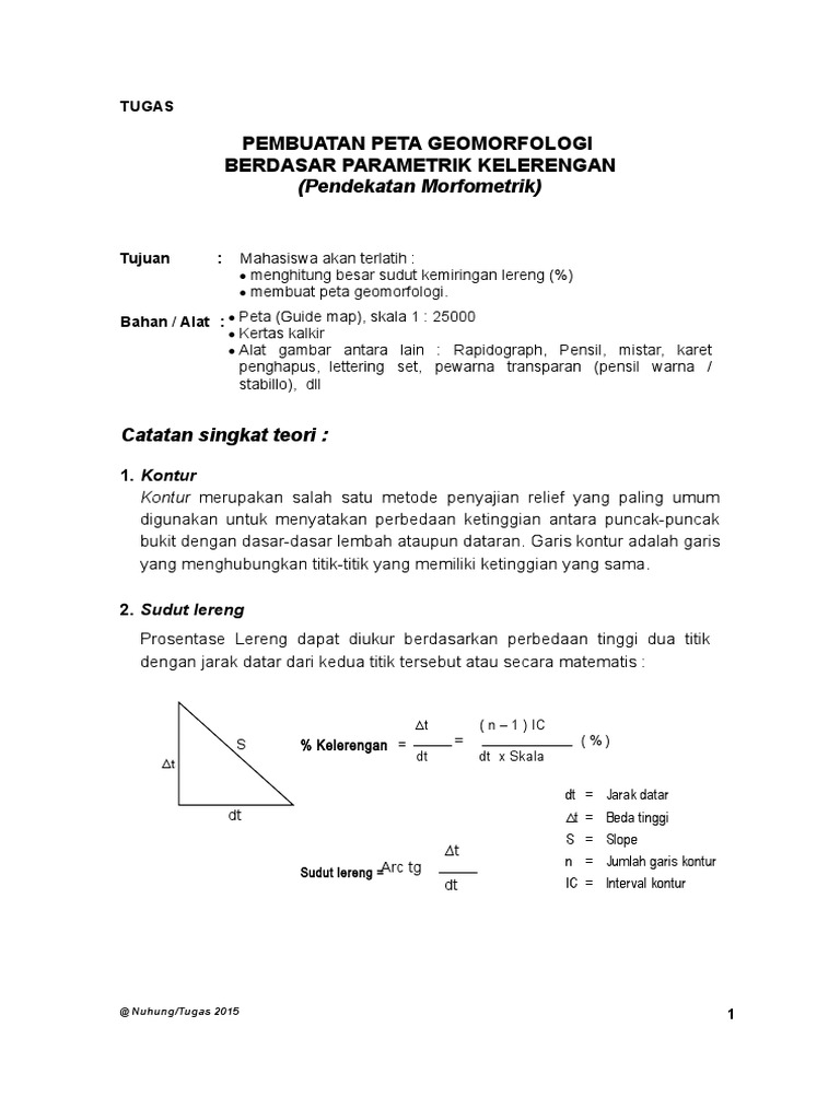 Analisis Morfometrik Lereng | PDF