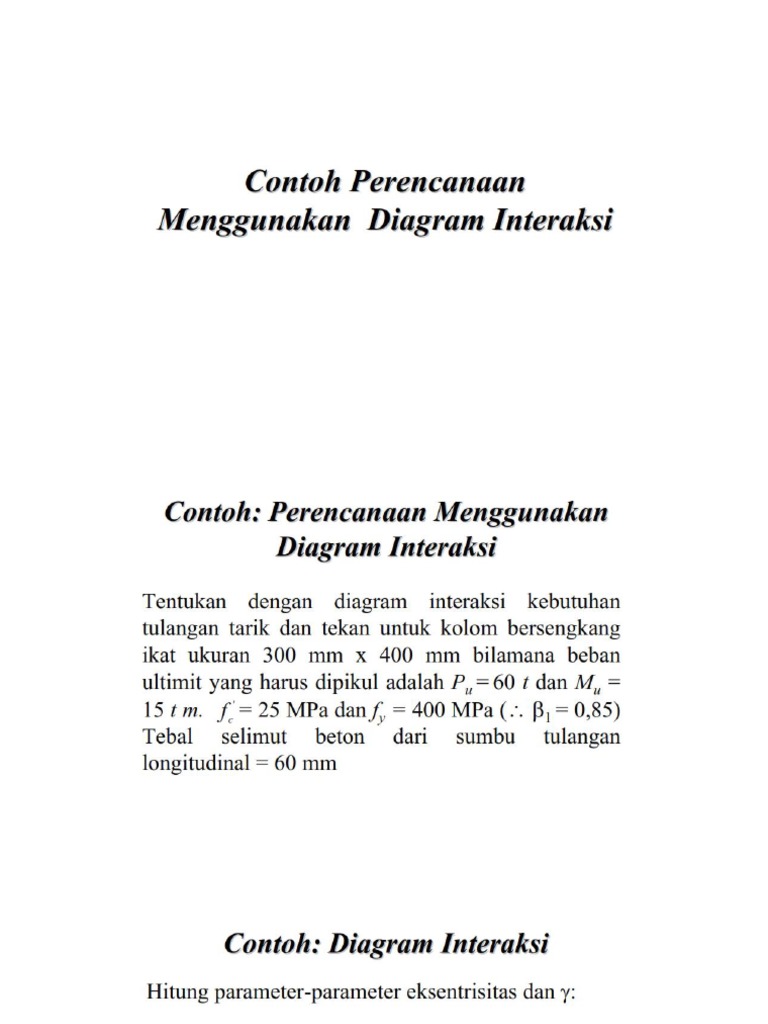 06 Contoh Desain Kolom Dengan Diagram Interaksi | PDF