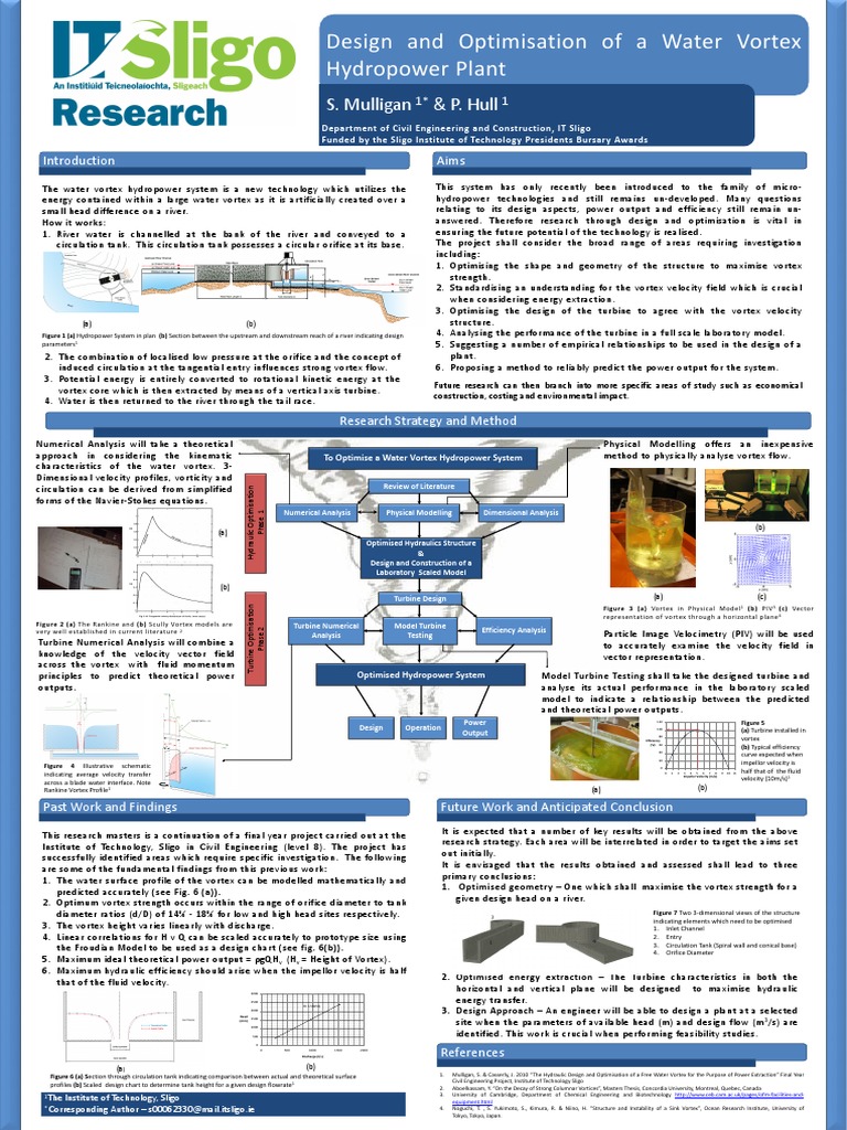 Design and Optimisation of A Water Vortex Hydro Plant by Sean Mulligan ...