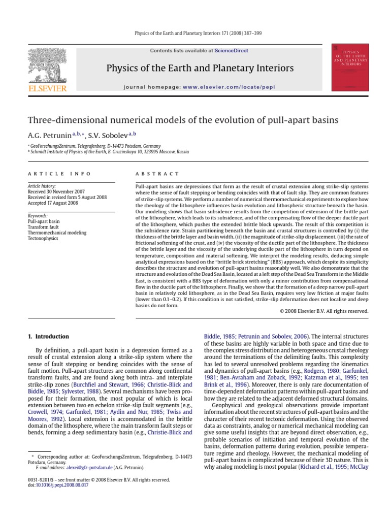 Pull Apart Basin | PDF | Sedimentary Basin | Fault (Geology)