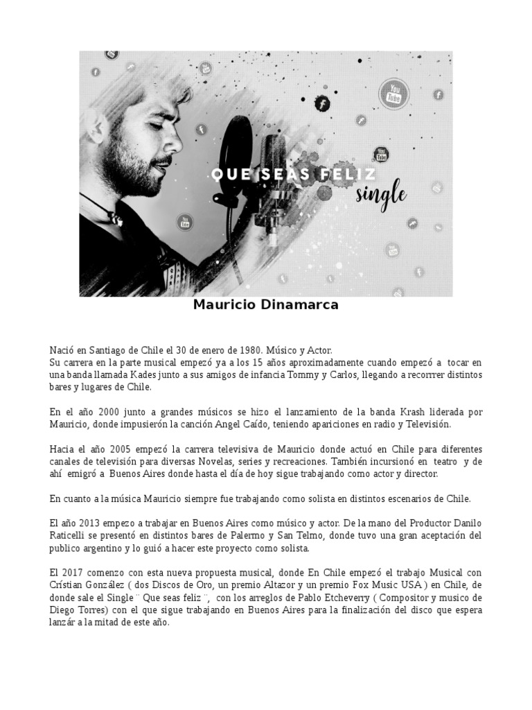 Biografia Mauricio Musico | PDF | Teatro musical | Chile