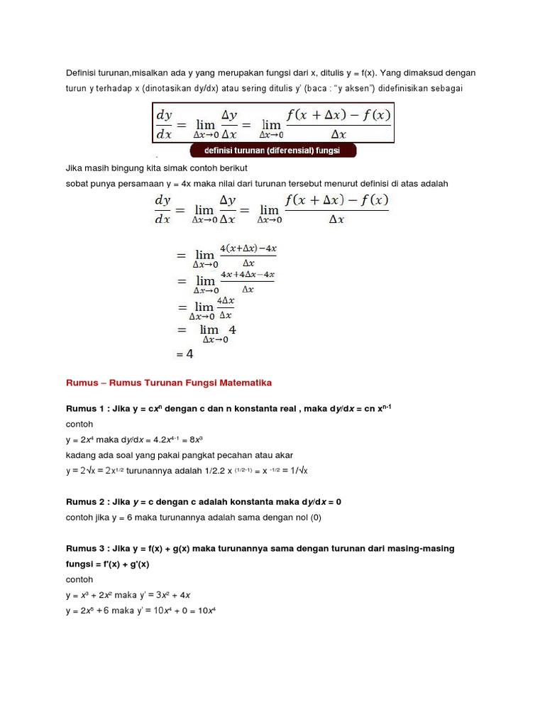 Turunan Diferensial | PDF