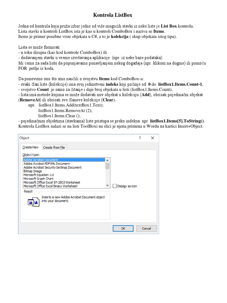 5.kontrola ListBox | PDF