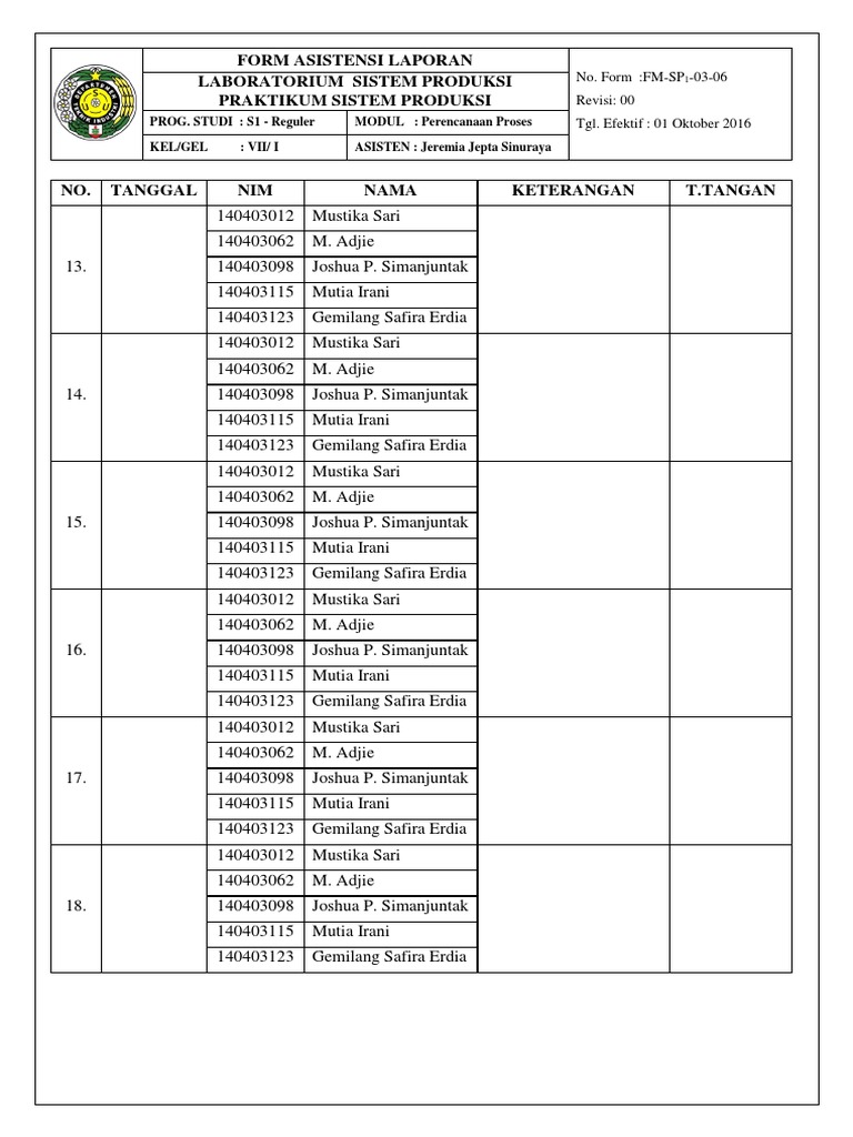 Form Asistensi Laporan SISPRO | PDF