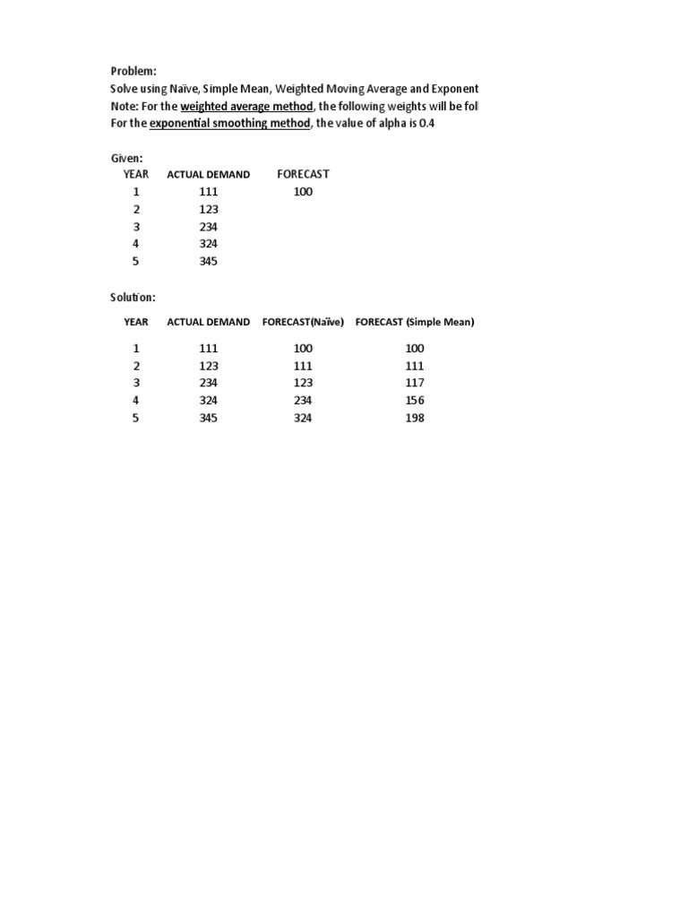 Forecasting Methods Analysis | PDF | Moving Average | Scientific Modeling
