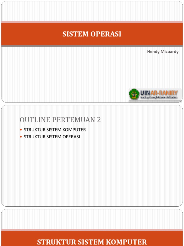 Sistem Operasi - Struktur Sistem Operasi | PDF