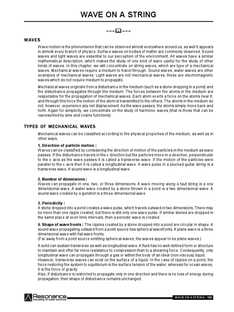 Waves String | PDF | Wavelength | Waves