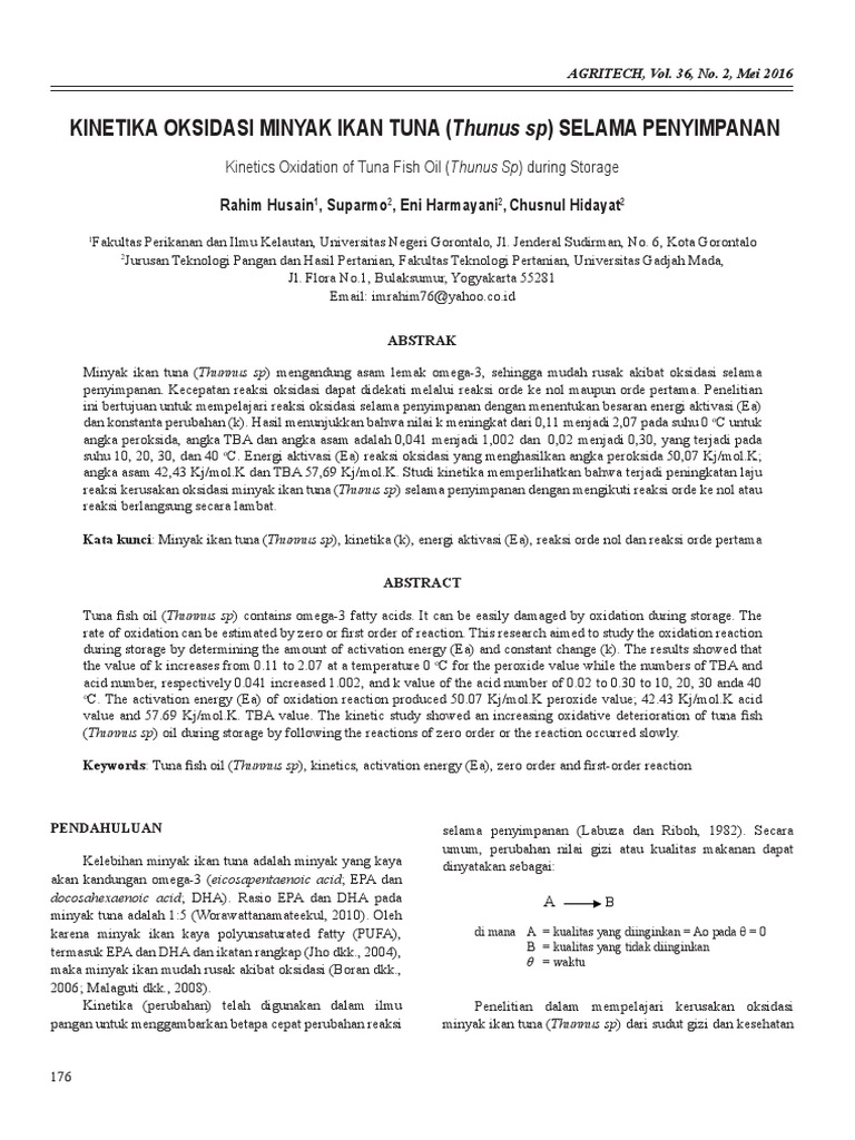 Oksidasi Minyak Ikan | PDF