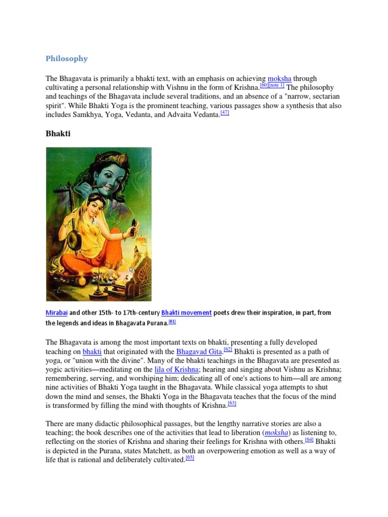 Bhakti: Philosophy | PDF | Bhagavata Purana | Bhakti