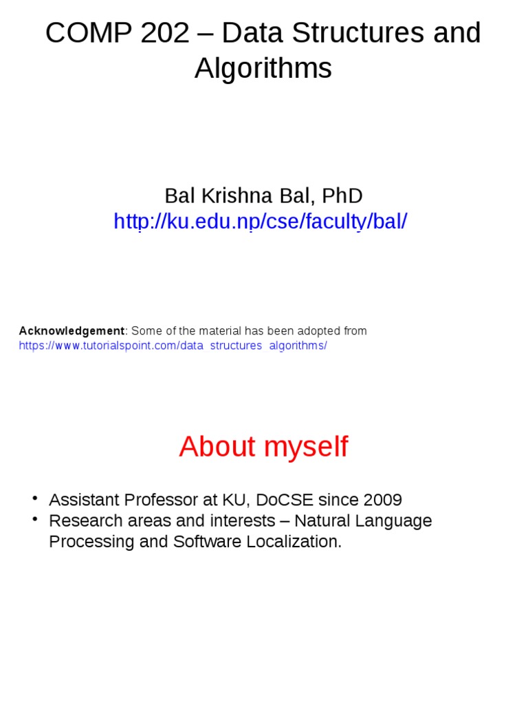 Lecture1 Comp 202 Dsa | PDF | Time Complexity | Data Type