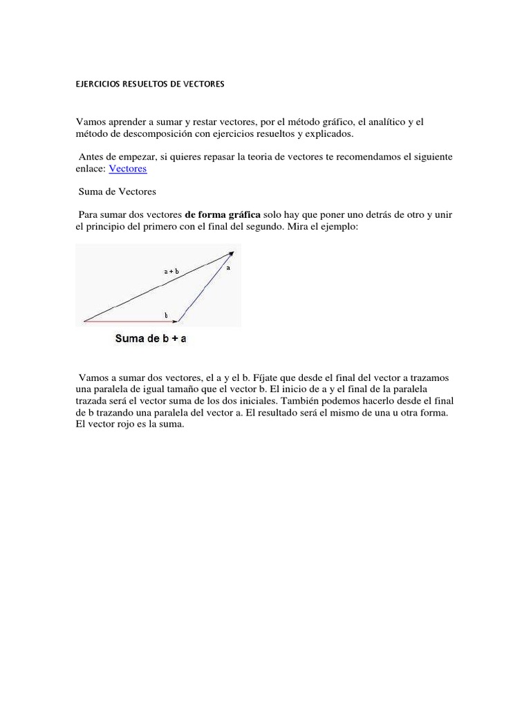 Ejercicios Resueltos de Vectores | PDF | Vector Euclidiano | Seno