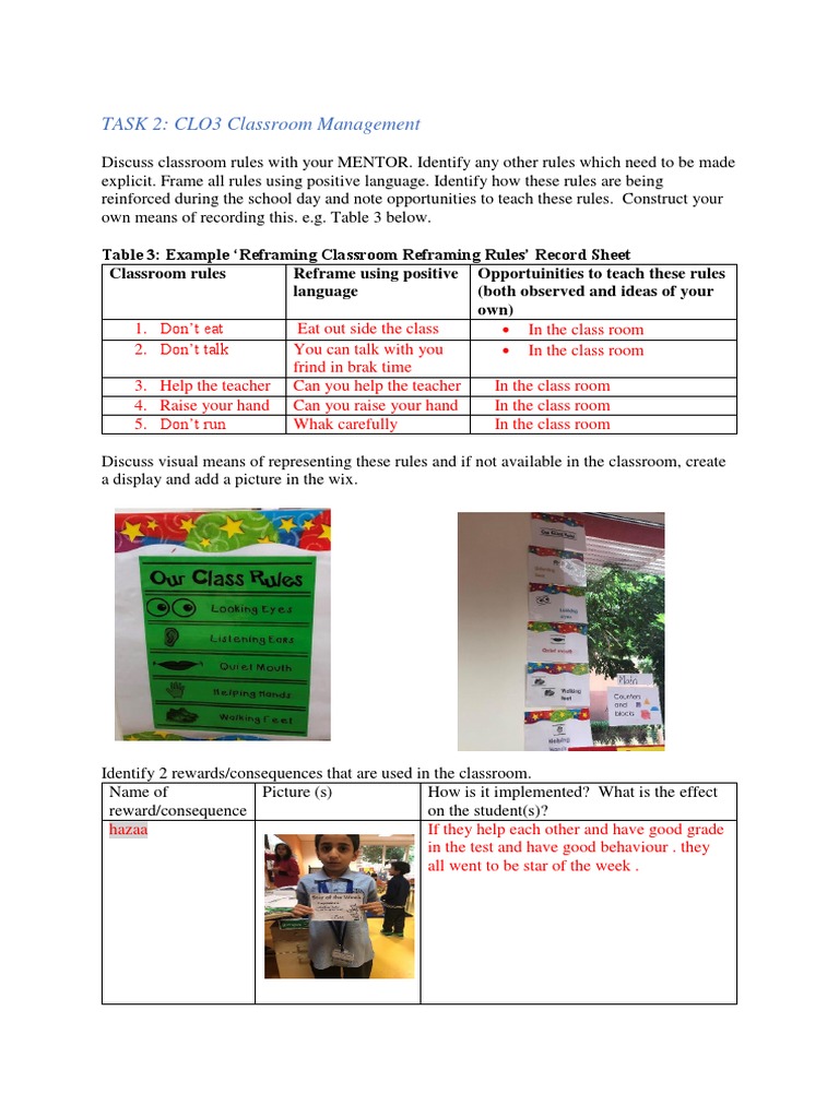 Task 2 | PDF | Classroom Management | Classroom