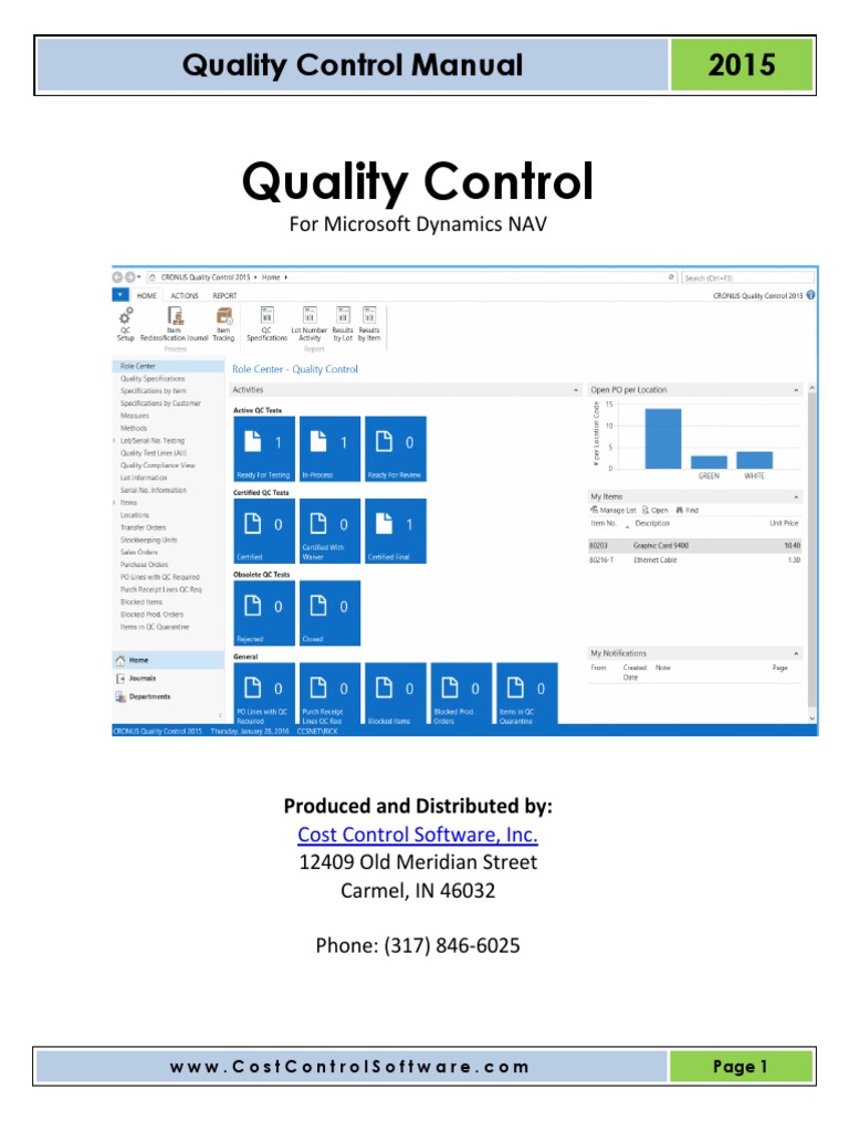 Guide to Implementing a Quality Control System for Materials and ...