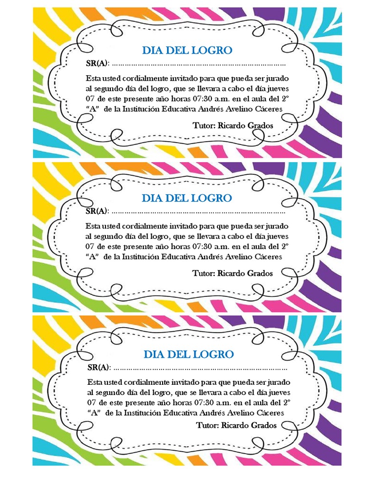 Invitación al Día del Logro 2024 | PDF